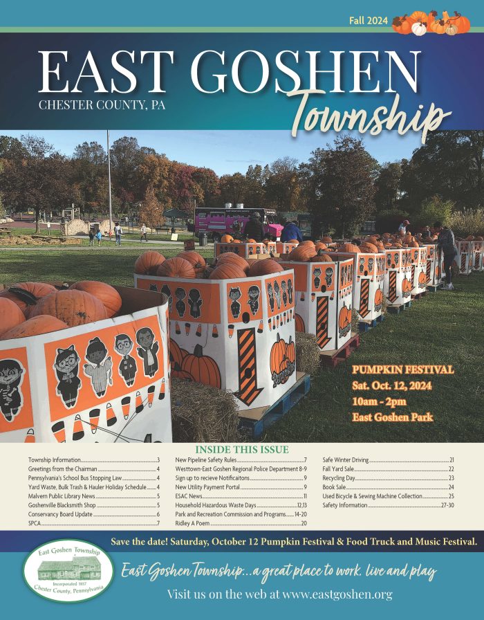 The Fall 2024 Newsletter is Here! : East Goshen Township